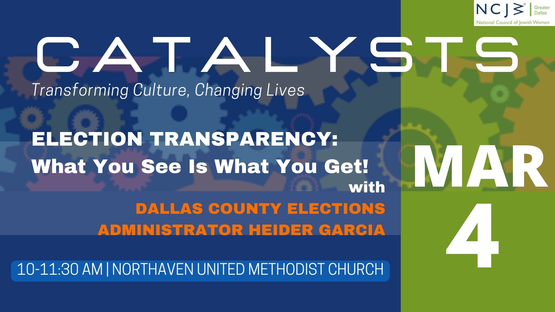 NEW!!! Catalysts: SPRING 2024 - NCJW Greater Dallas Section